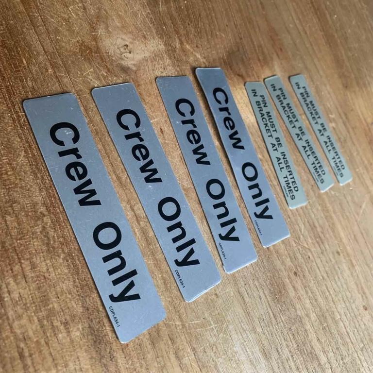 Crew Only sign (set of 4 + 3) - Aviation Gadgets