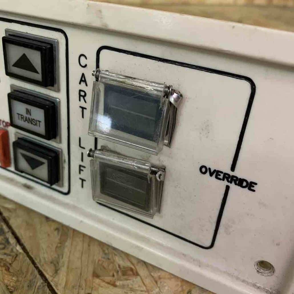 KLM Boeing 747 PH-BFR cart lift control panel - Aviation Gadgets