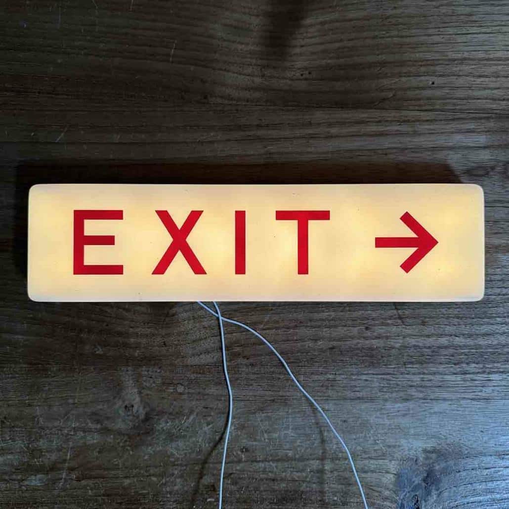 Boeing exit marking sign - Aviation Gadgets