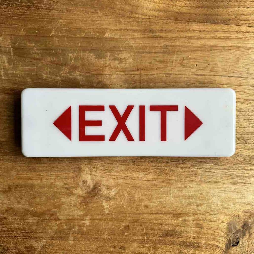 Airbus A320 exit marking sign - Aviation Gadgets