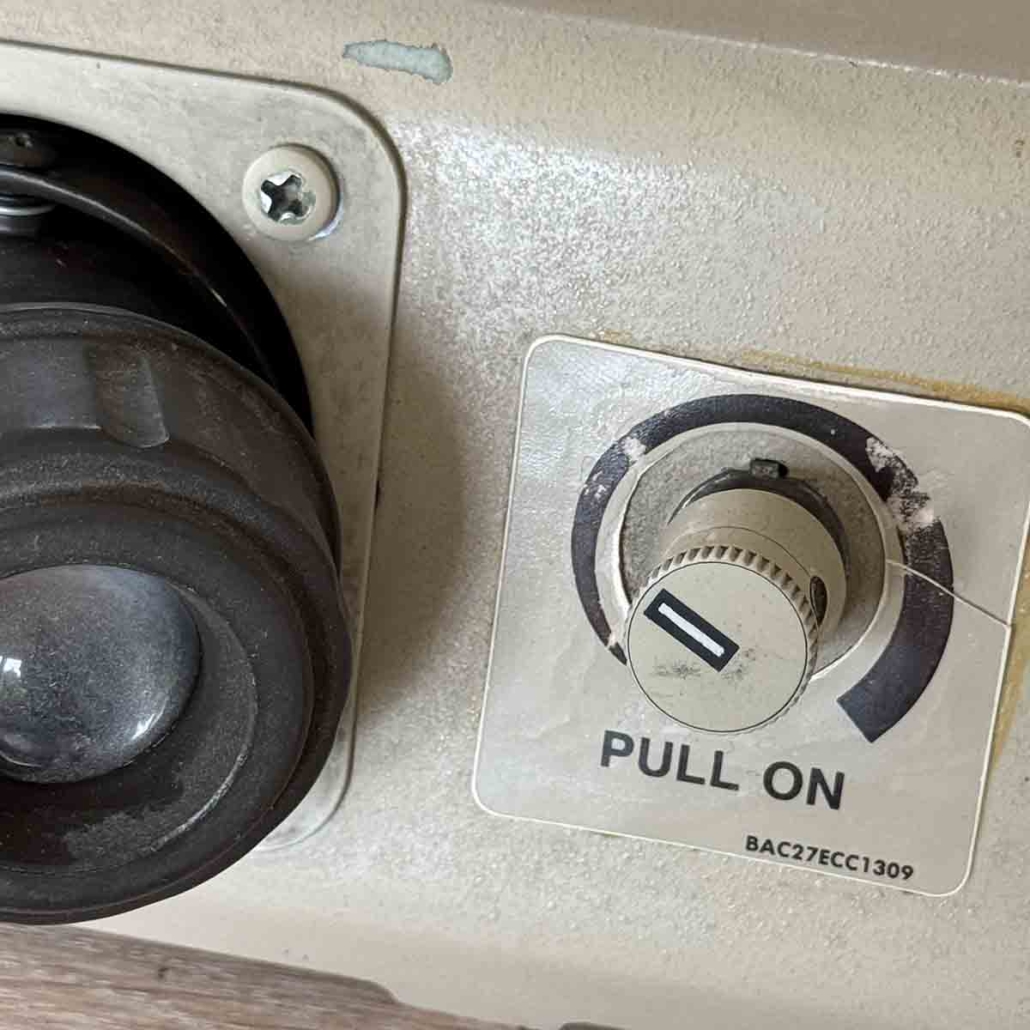 British Airways Boeing 747 G-CIVC cockpit map light and switch panel ...
